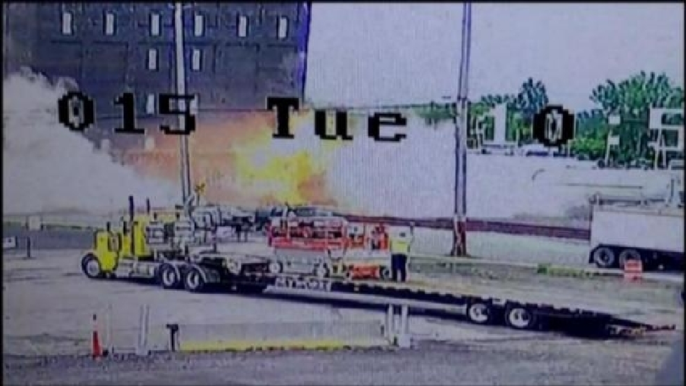 Train hits truck; fiery explosion caught on camera | WBFF