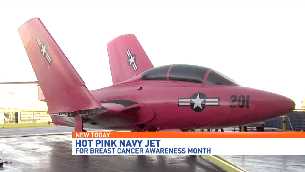 Fighter jet painted hot pink for breast cancer awareness month | WEAR
