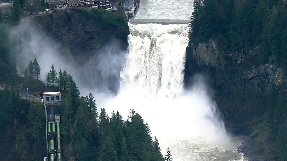 WATCH: Snoqualmie Falls rages with rising flood waters | KOMO